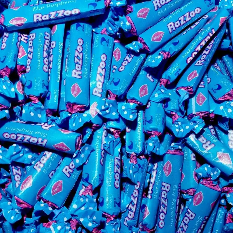 Blue Raspberry Razzoos - Order Lollies Online - Candy Co