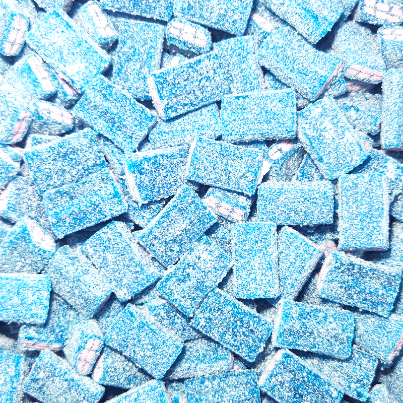Sour Blue Raspberry Bricks - Order Lollies Online - Candy Co