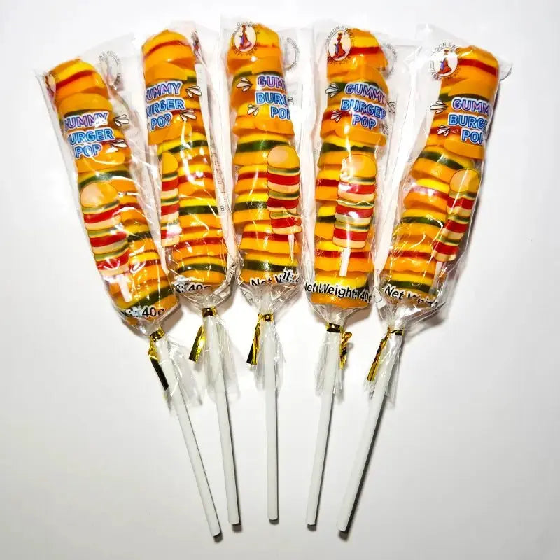 Gummy Burger Pop 40g - Lollies Online - Candy Co