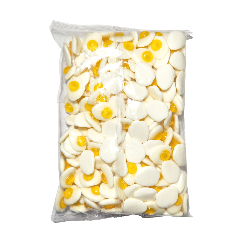 Fried Egg Gummies 1kg Lolly Bag - Egg Shaped Lollies - Candy Co