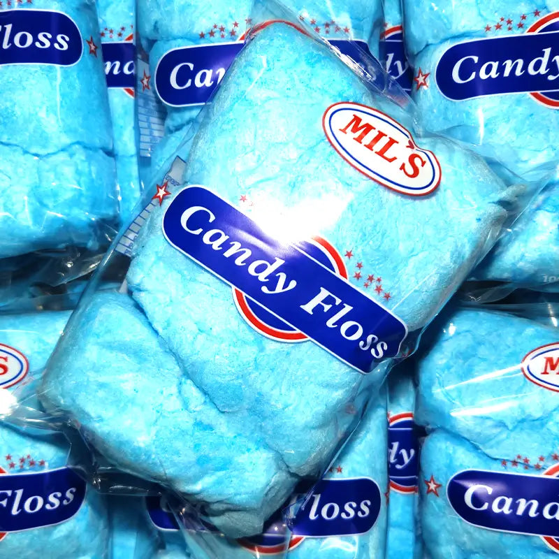 Cotton Candy Blue 100g - Blue Bags of Candy Floss - Candy Co