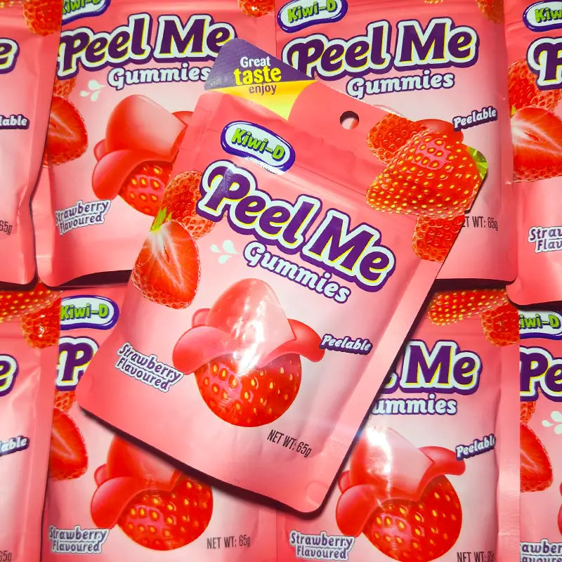 Strawberry Peel Me Gummies 65g - Candy Co - Online Lolly Shop