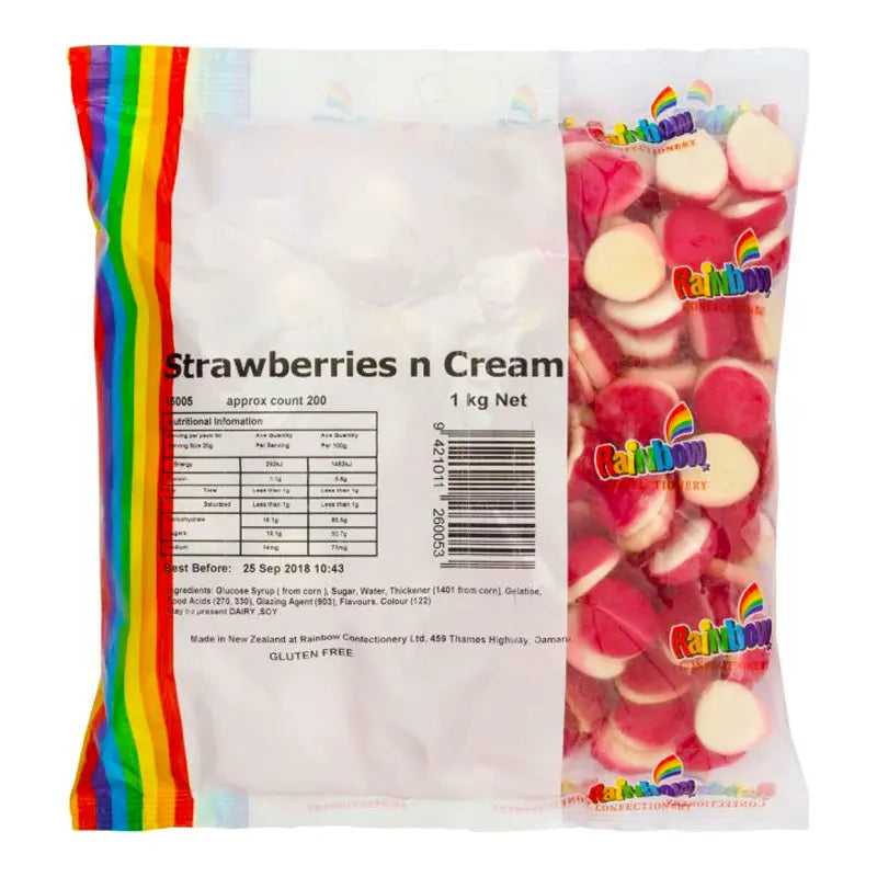 Strawberries and Cream 1kg Bag - Lollies Online - Candy Co