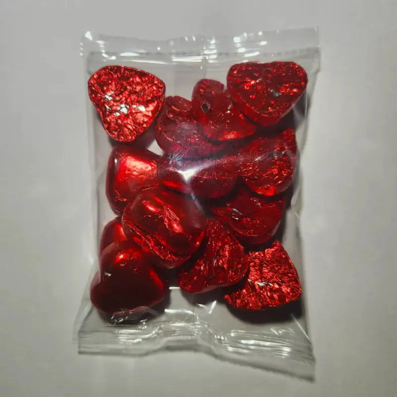 Red Chocolate Hearts - Foiled Choc Hearts - Candy Co