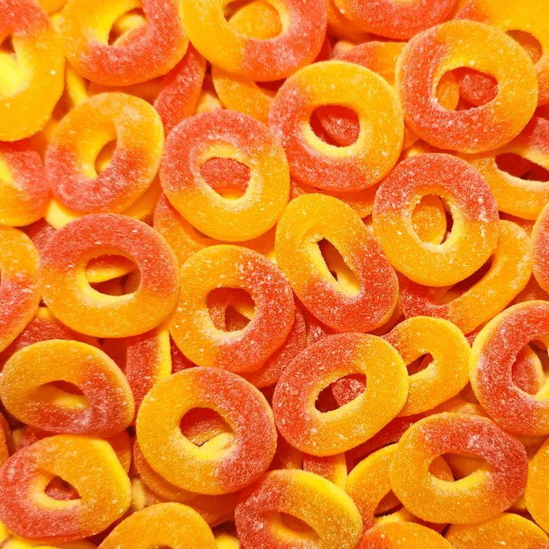 Sour Peach Rings - Order Sour Lollies Online - Candy Co