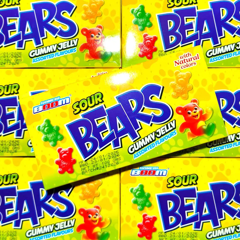Sour Bears 100g Theater Box - Lolies Online - Candy Co