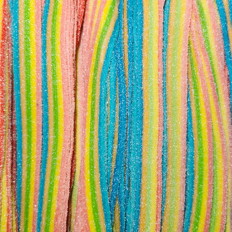 Sour Rainbow Belts - Candy Bacon Strips - Candy Co