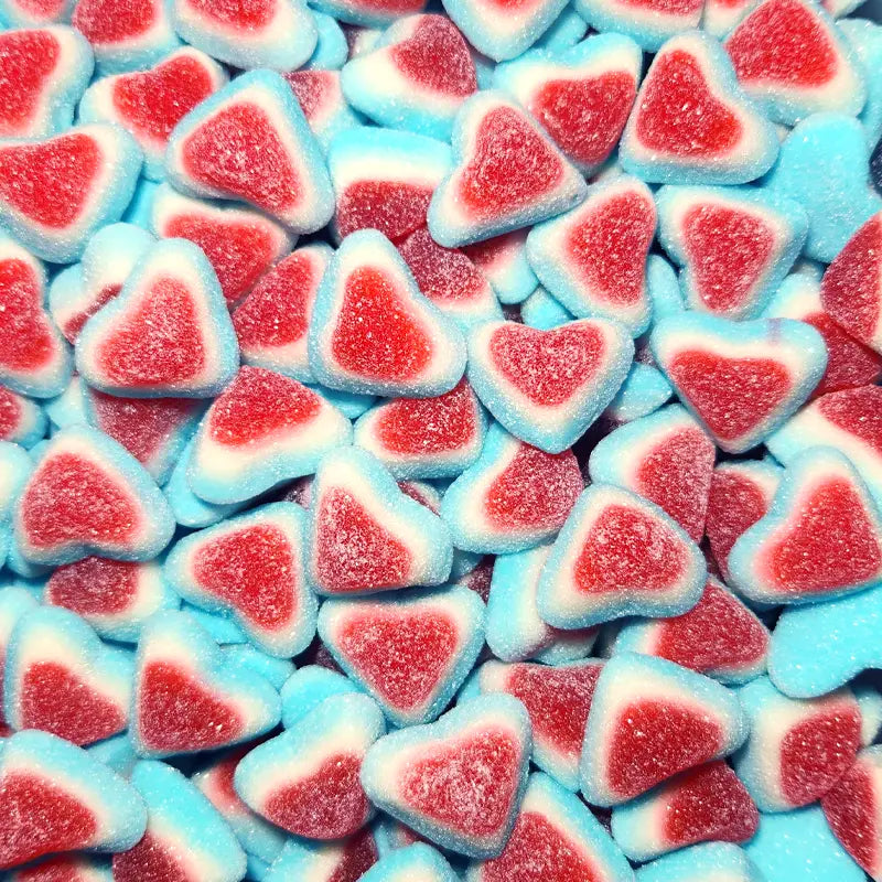 Triple Hearts Blue - Sugar Coated Blue Hearts – Candy Co