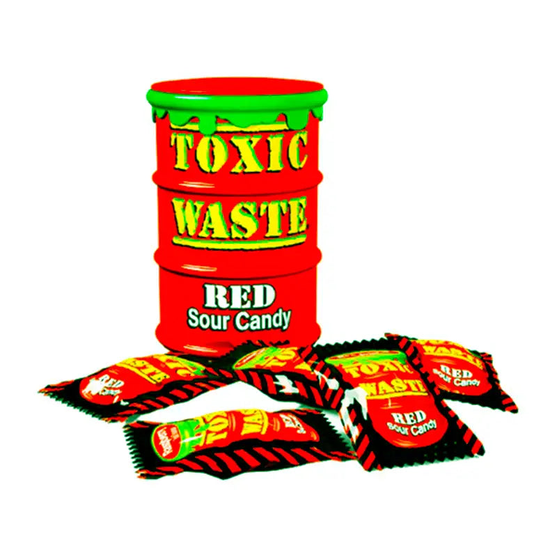 Toxic Waste Red Drum 42g - Red Sour Hard Candy – Candy Co