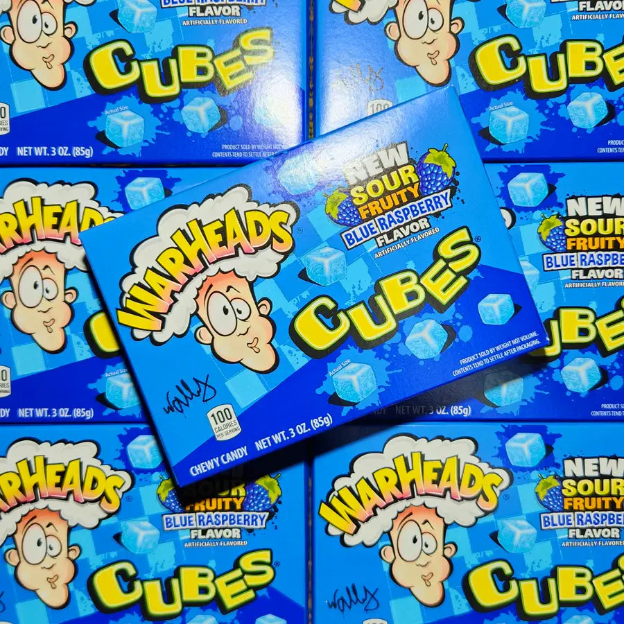 Warheads Blue Raspberry Cubes Theater Box 85g – Candy Co